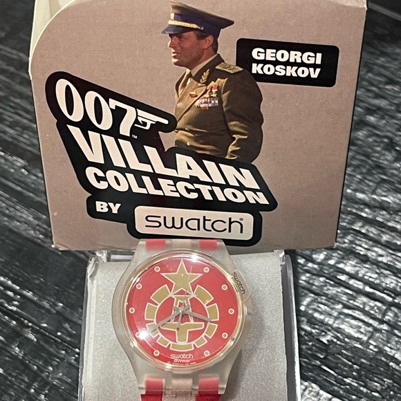 Swatch | Accessories | Nwt Georgi Koskov 07 Villain Collection Watch By Swatch Model Sujk39 ...
